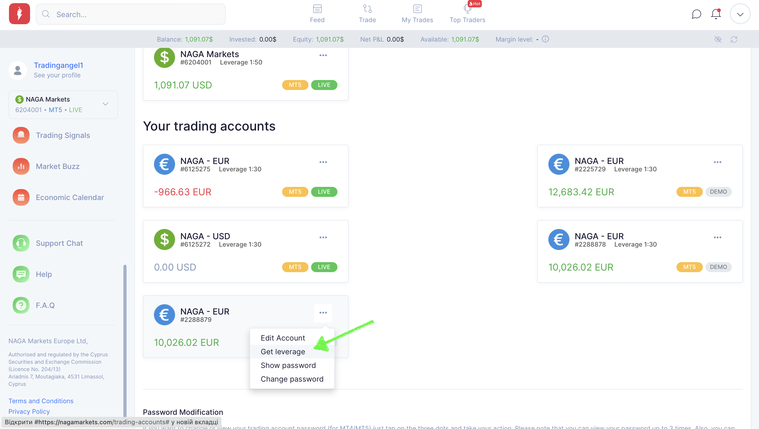 How to check the leverage on my trading account? – NAGA Markets